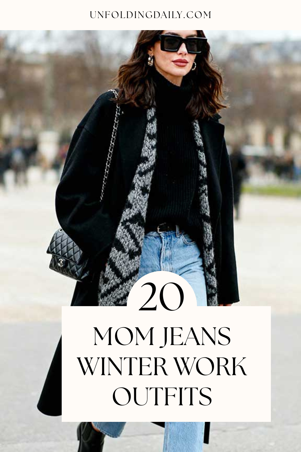 20 Mom Jeans Winter Work Outfits | Stylish Business-Casual Looks